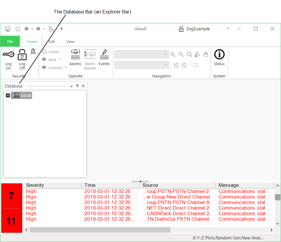 Geo SCADA Expert Tutorial - Explorer Bars (Using the ViewX Interface)